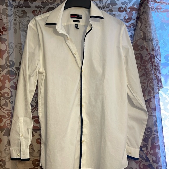 jf j.ferrar | Shirts | Mens White And Black Jfeerar Dress Shirt | Poshmark